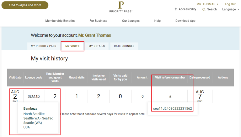 How to Count / See your Priority Pass Restaurant & Non-Lounge Visits