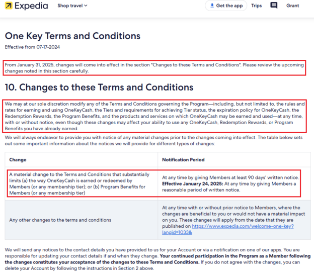 Theory: Expedia One Key Program Changes Coming in February 2025