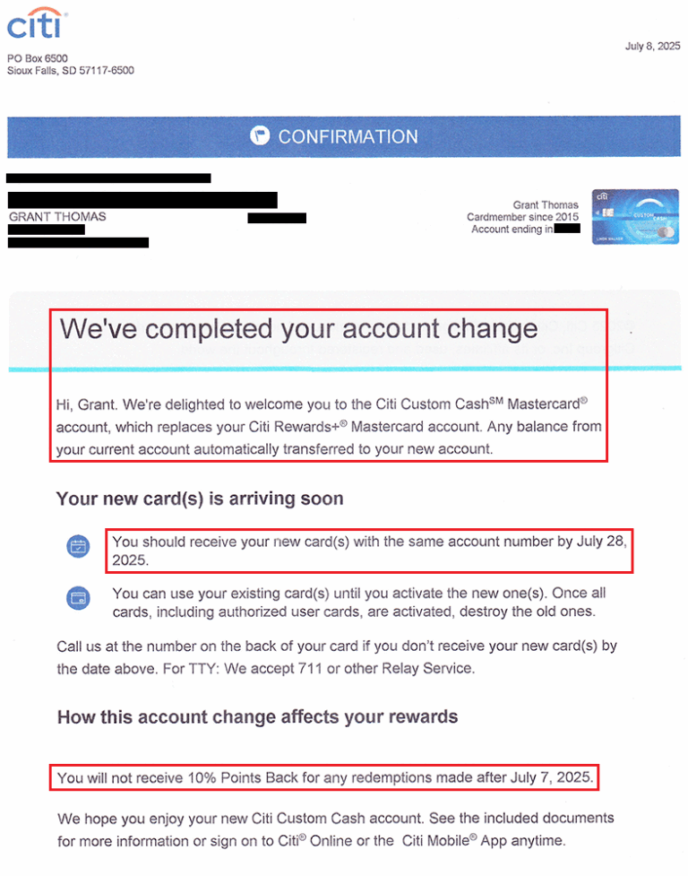 Goodbye Citi Rewards+, Hello Citi Custom Cash #4
